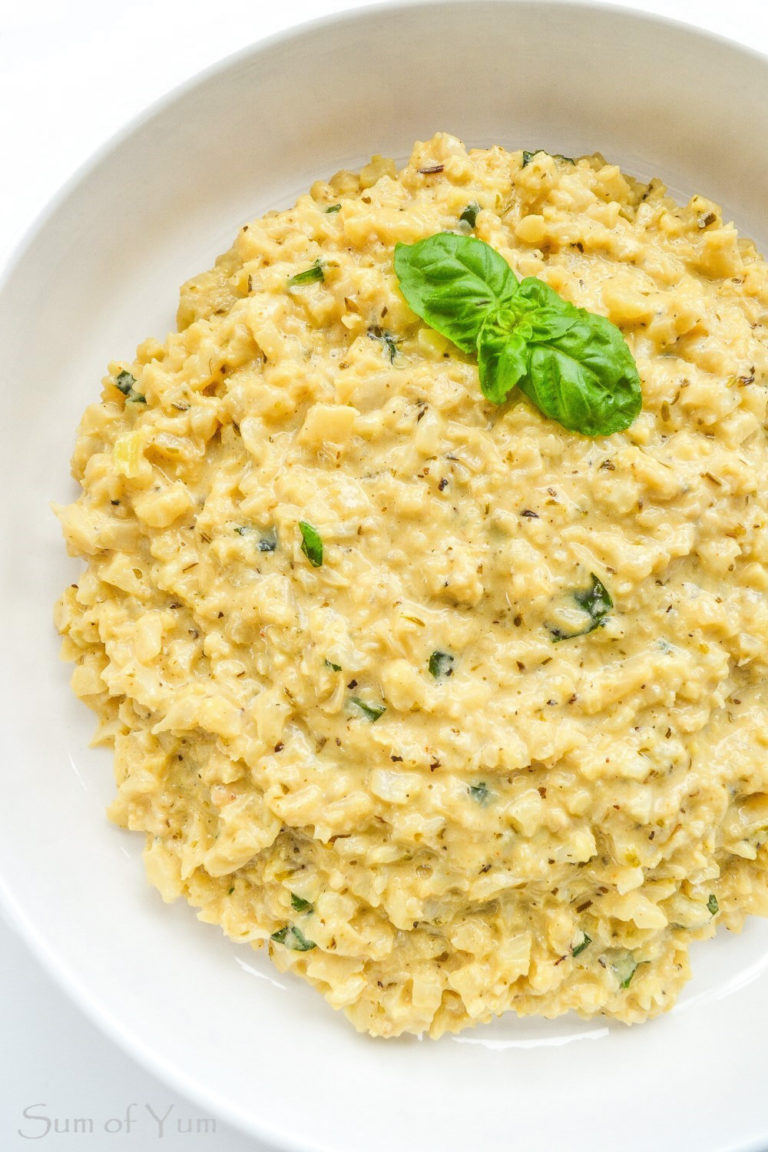 Creamy Cauliflower Risotto - Sum of Yum