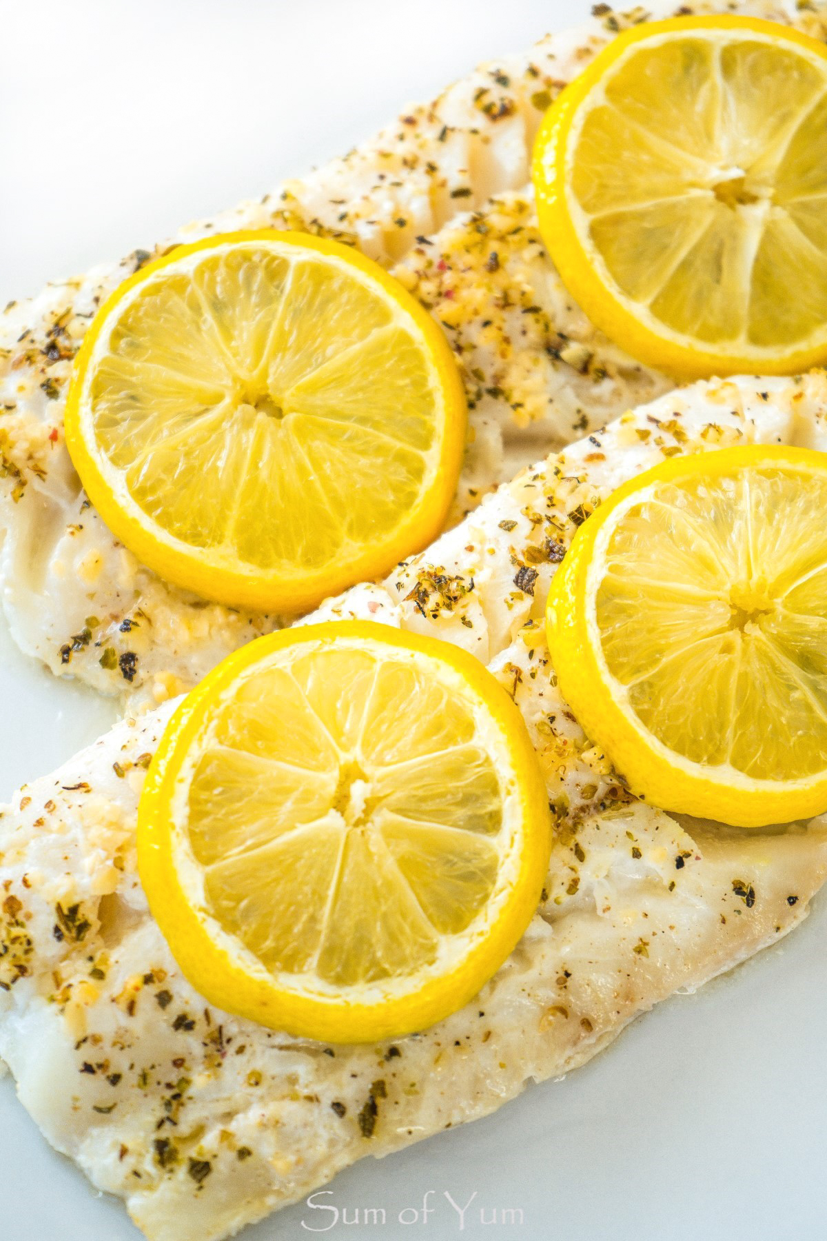 Baked Cod with Garlic Lemon Butter - Sum of Yum